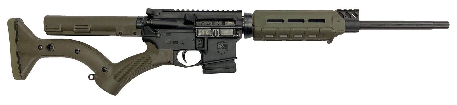 Dark Storm DS-15 MOE Featureless 5.56 Rifle Black ODG DS15-MOE-FL5-ODX