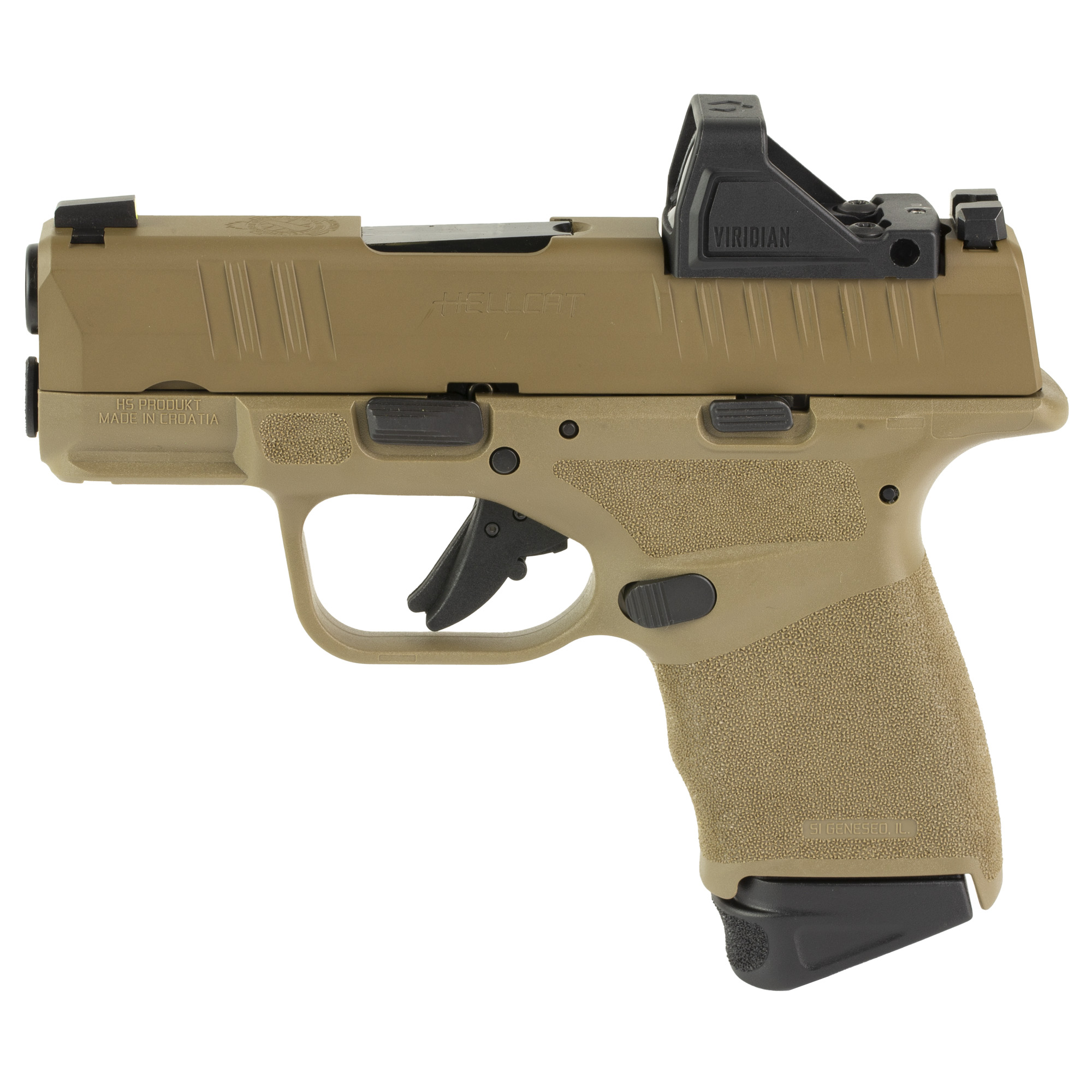 Springfield Hellcat OSP 9mm 10 Rnd FDE Gear Up Kit HC9319FOSPLC-GU25
