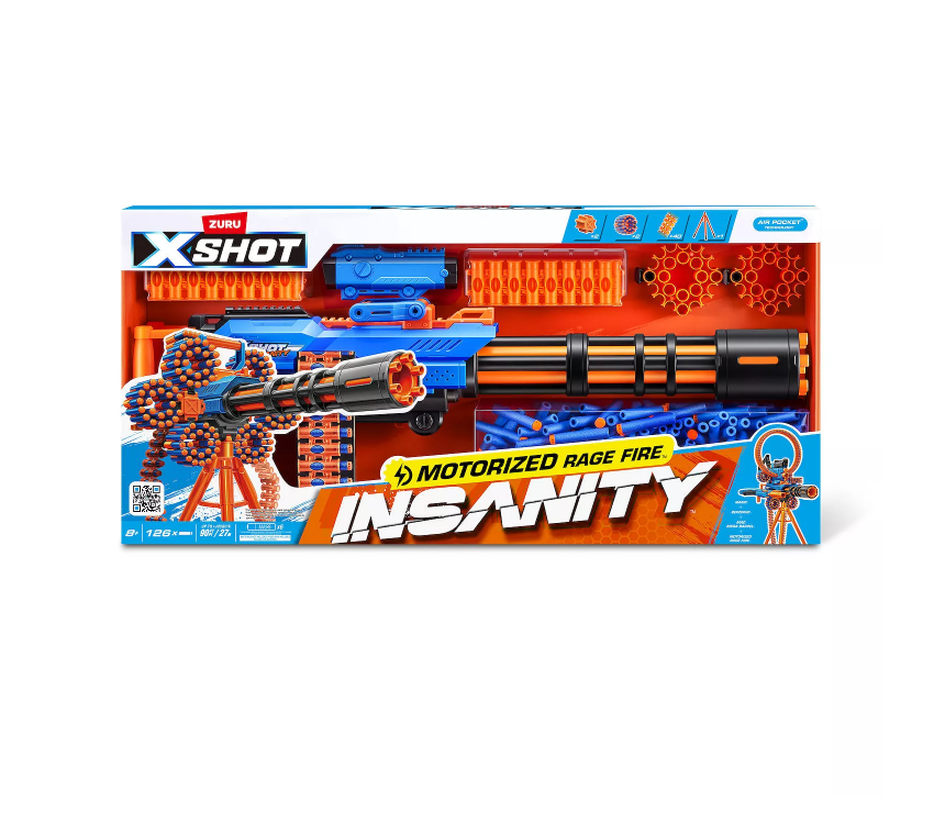 XSHOT Insanity Motorized Rage Fire Toy Dart Blaster -36605